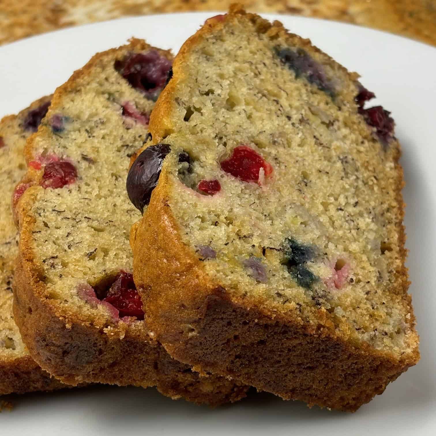 Berry Banana Bread with Blueberries & Cranberries - Bread Dad